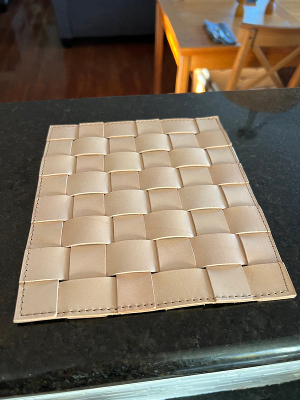 Leather Trivet | Trivet for Cast Iron Dutch Oven | Woven Leather Trive ...