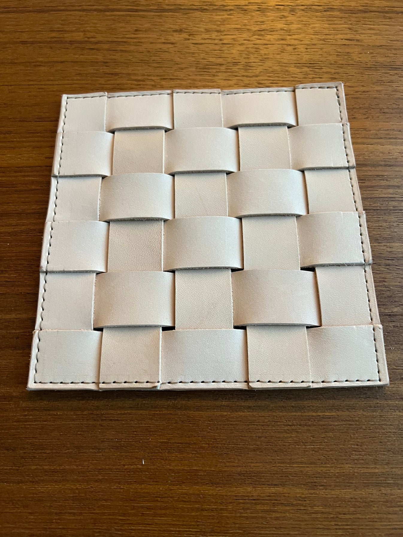 Leather Trivet | Trivet for Cast Iron Dutch Oven | Woven Leather Trive ...