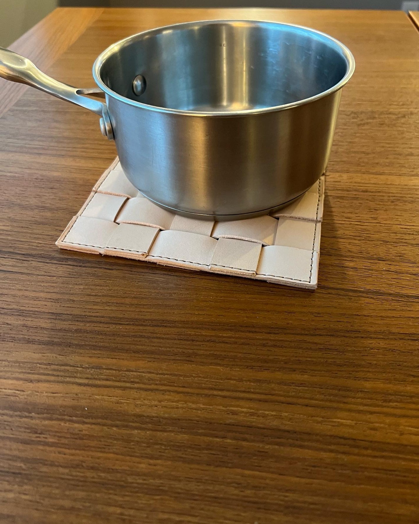 Leather Trivet | Woven Leather Trivet | Trivet for Cast Iron Dutch Ove ...