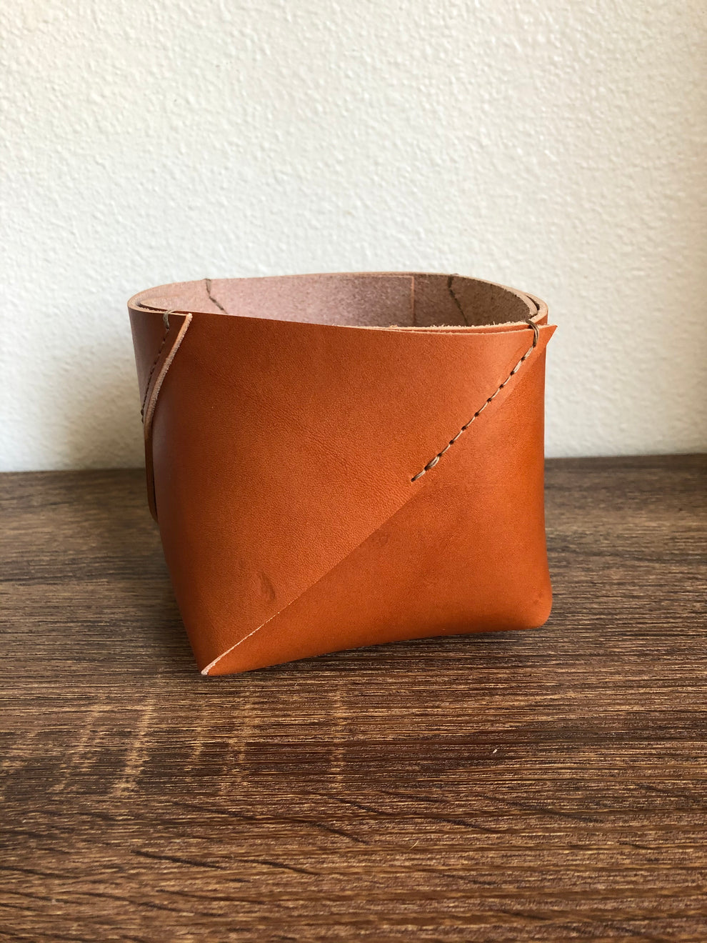 Leather Planter | Leather Storage Container | Small Leather Box | Leat ...